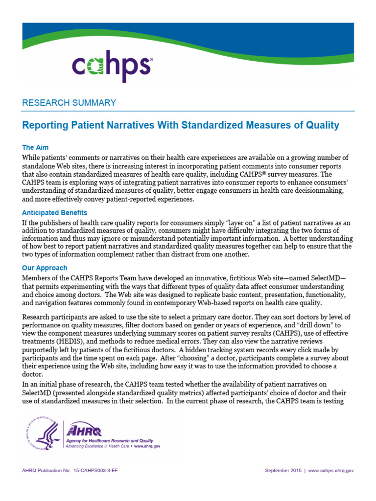 Reporting Patient Narratives | PDF | Health Care | World Wide Web