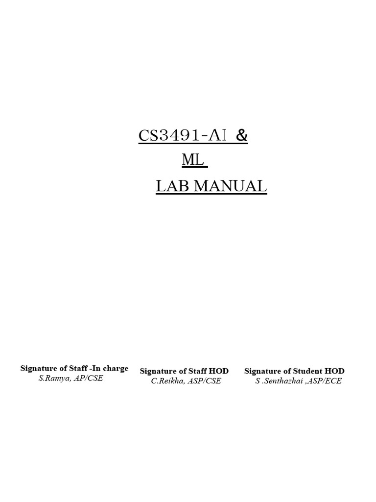 AIML Manual | PDF | Vertex (Graph Theory) | Theoretical Computer Science