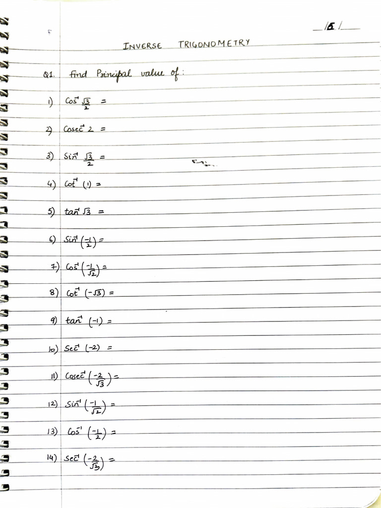 Inverse Trigo Solution 1 | PDF
