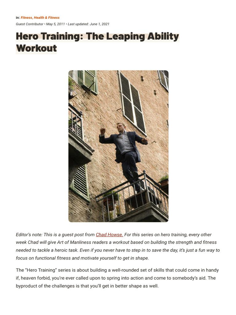 Develop Your Jumping Ability - The Art of Manliness | PDF | Physical ...