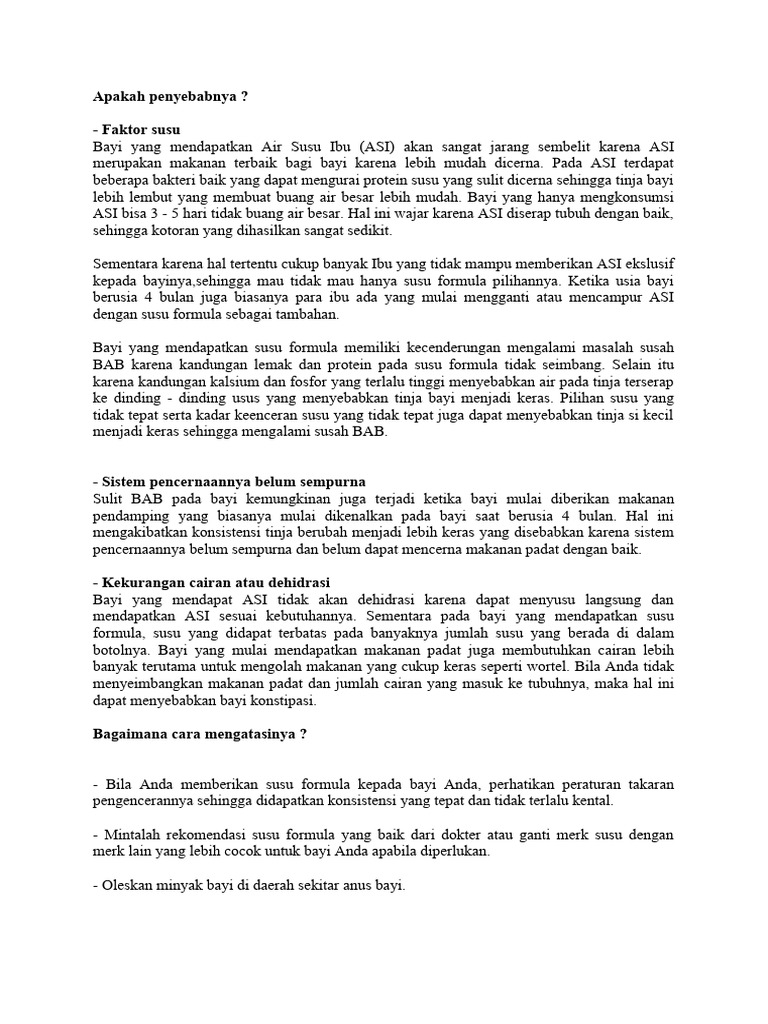 Anak Susah BAB-PAB | PDF