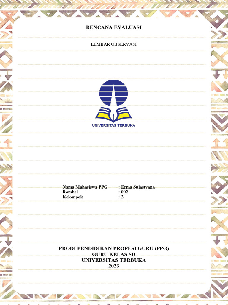 Lembar Observasi-Erma | PDF