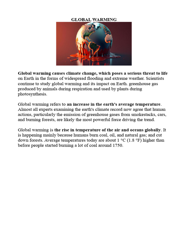Understanding Global Warming Effects | PDF
