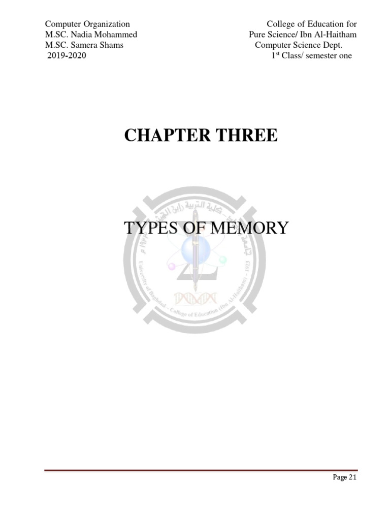 تركيب فصل ثالث - merged | PDF | Random Access Memory | Computer Data Storage