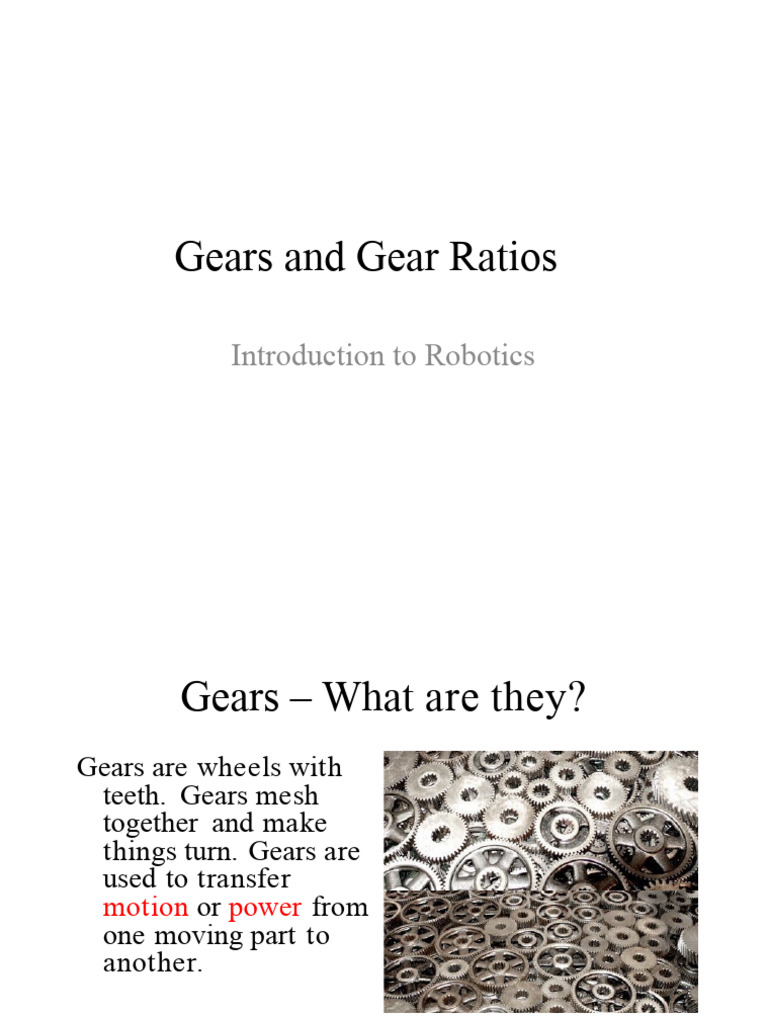 Gears and Gear Ratios | PDF | Gear | Mechanical Engineering