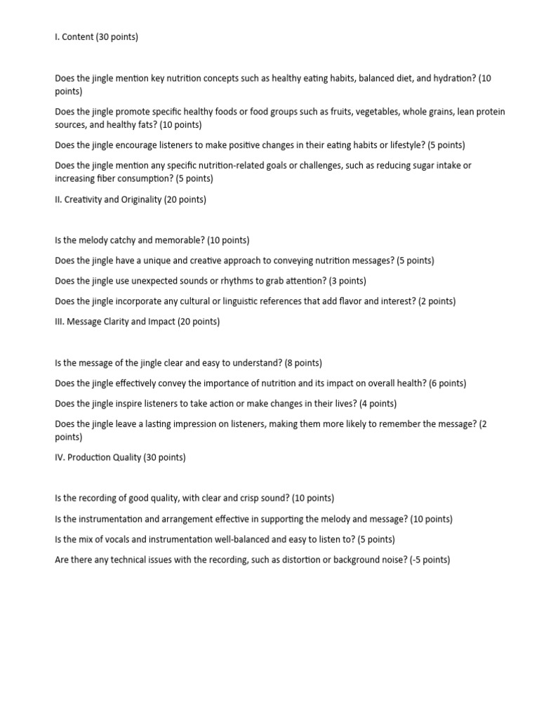 Rubrics for Yell | PDF