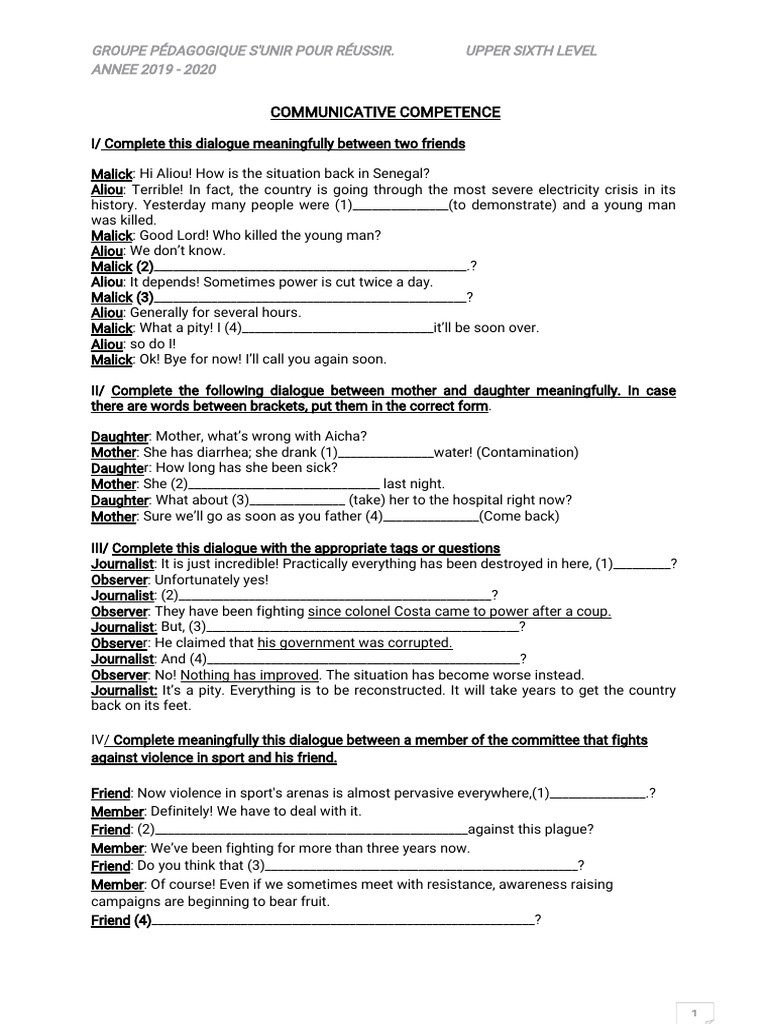 Comprehension Ecrite Exercises | PDF