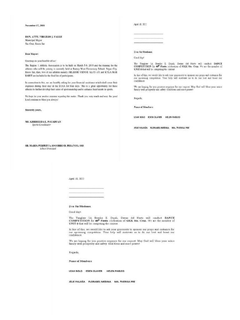 Womens Req Letter | PDF