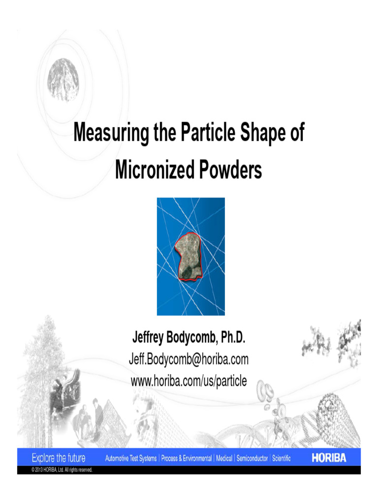 Measuring The Particle Shape of Micronized Powders - TE020 | PDF ...