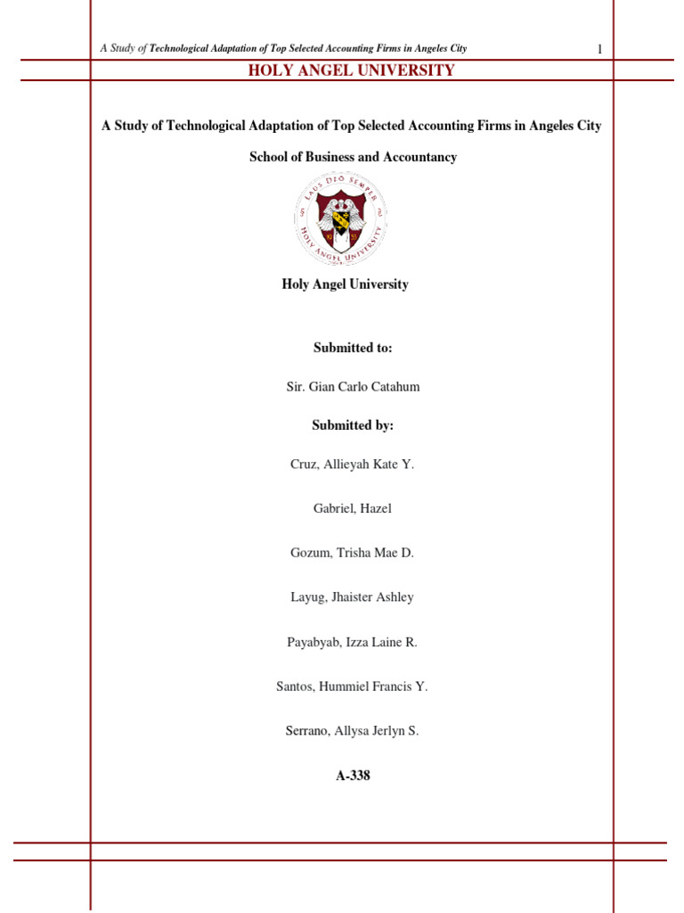 Revised Research - Proposal - A-338 - Group 1 - A Study of Technological Adaptation of Top ...