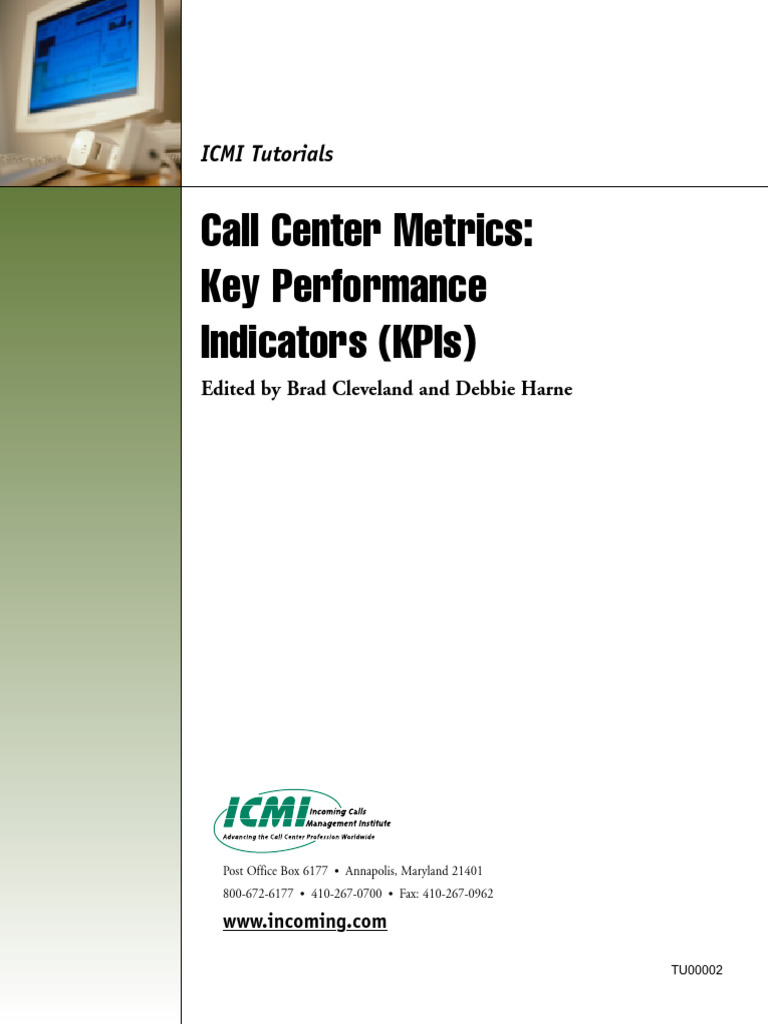 Cc Metrics Kp Is | Download Free PDF | Call Centre | Performance Indicator