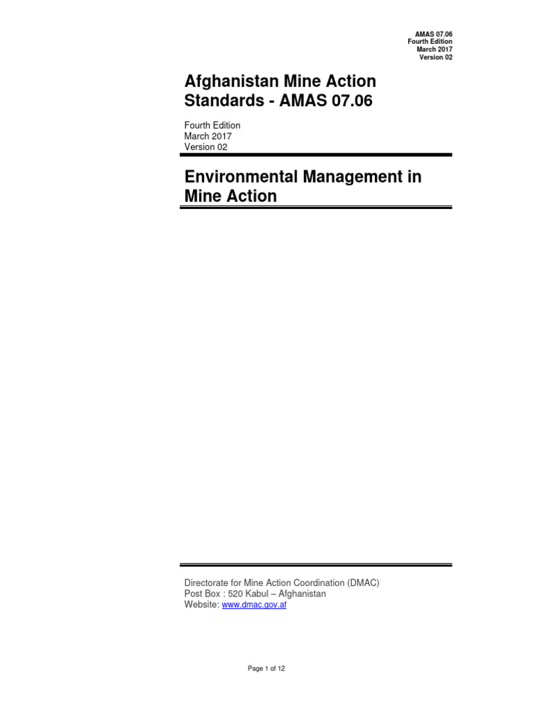 AMAS 07.06 Environmental Management 1 | PDF | Environmental Impact Assessment | Environmental ...