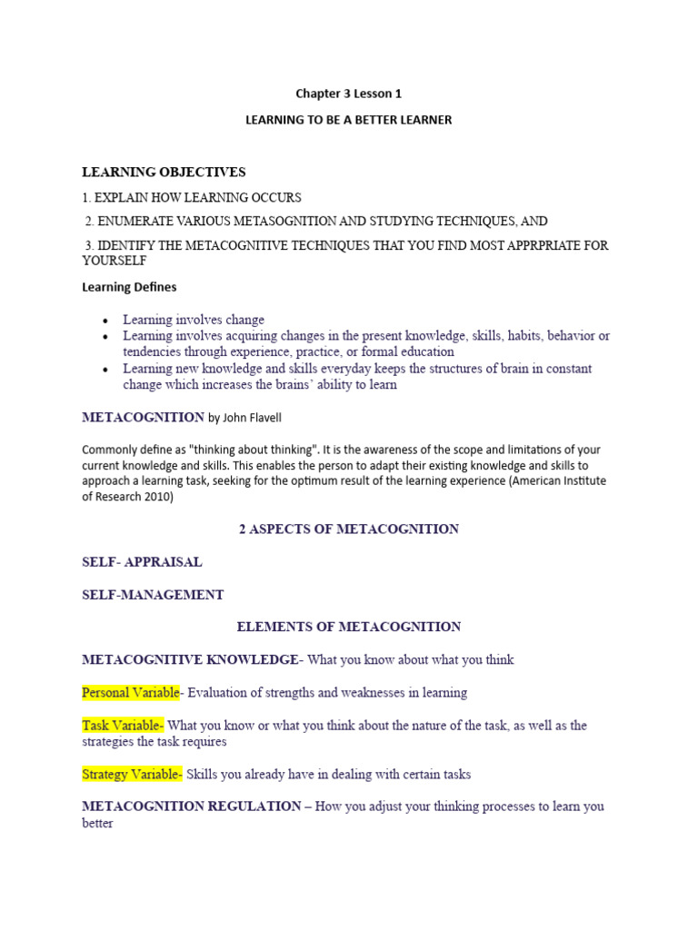 Learning To REGULAR | PDF | Metacognition | Learning