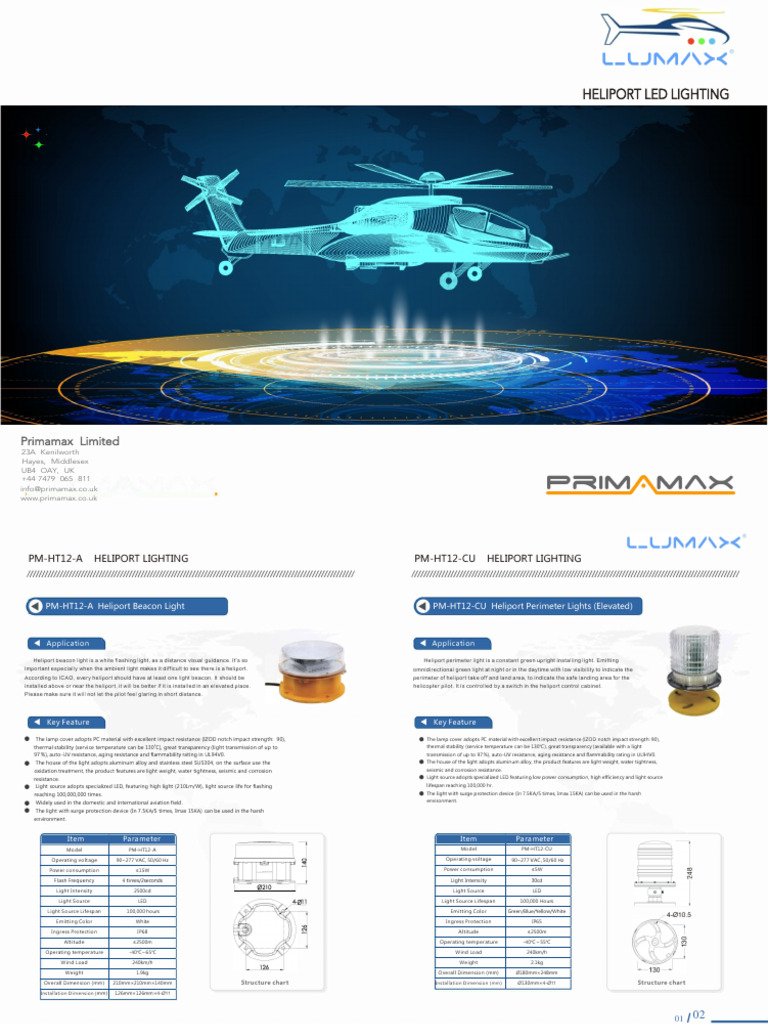 Lumax Heliport Lighting Catalog | PDF | Alternating Current | Corrosion