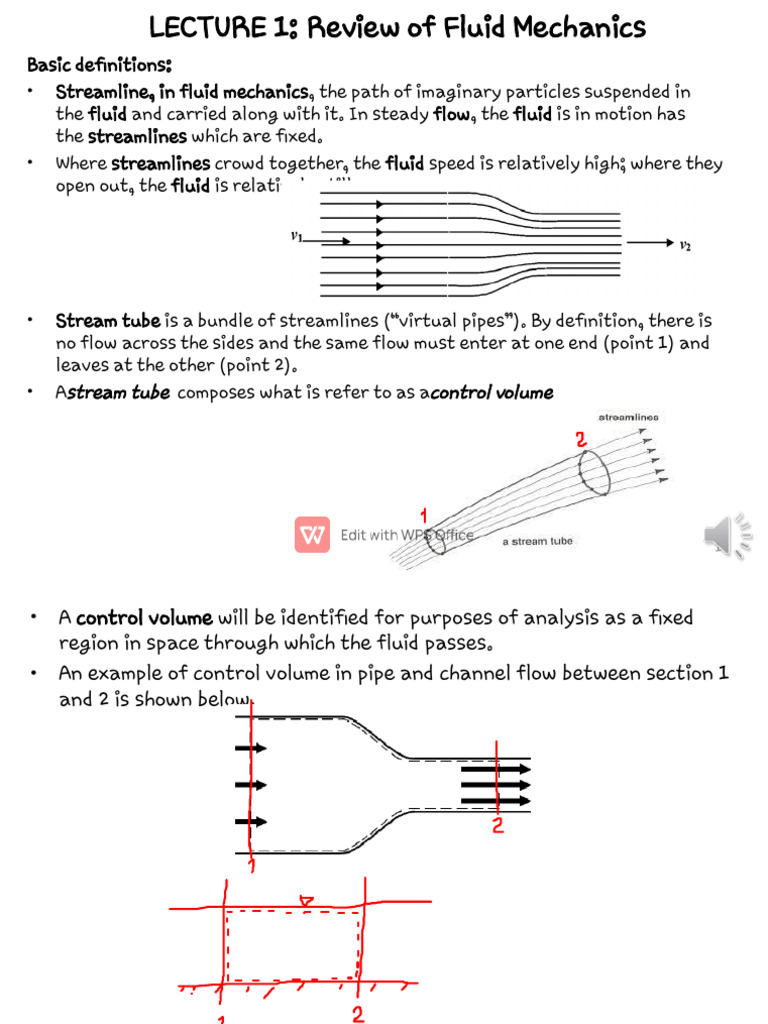 Lecture 1 Review of Fluid Mechanics | PDF