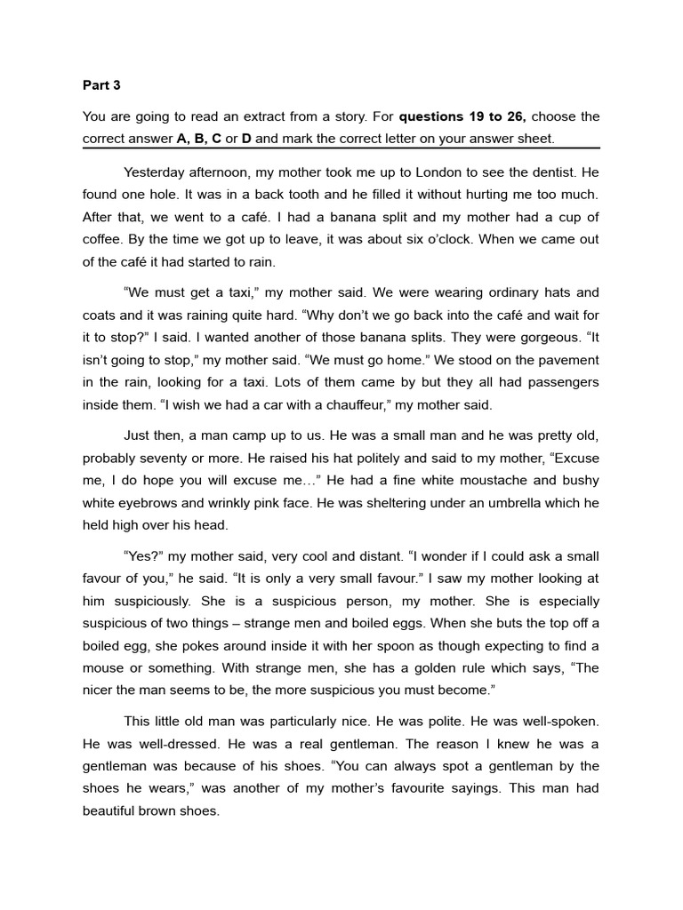 COMPREHENSION PART 3 (SET 1 ) | PDF