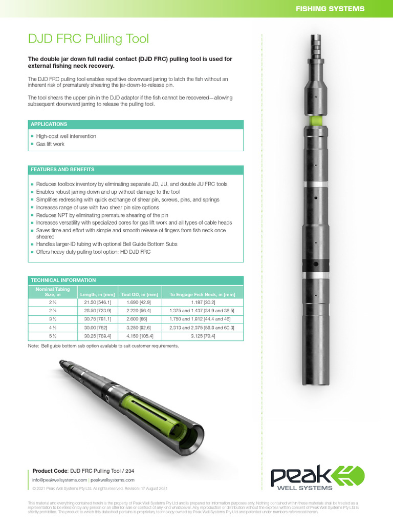 DJD FRC Pulling Tool Overview | PDF | Manufactured Goods