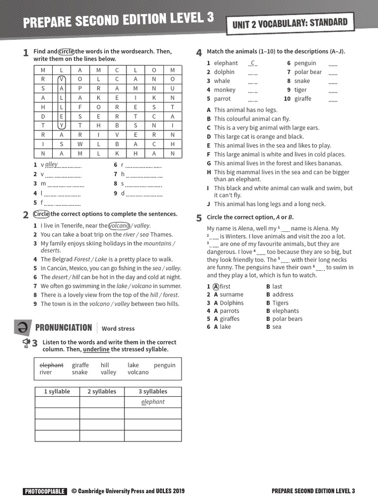 Unit 2 Vocabulary and Pronunciation Guide | PDF | Zoology