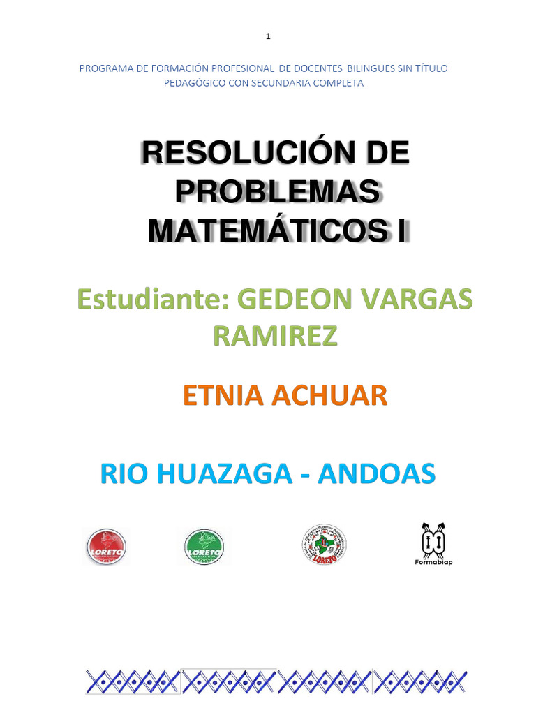 Desarrollado ... Resolucion de Problemas Matematicos I | PDF ...
