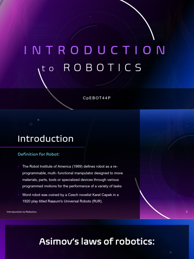 Introduction To Robotics | PDF | Robot | Robotics Introduction To Robotics | PDF | Robot | Robotics