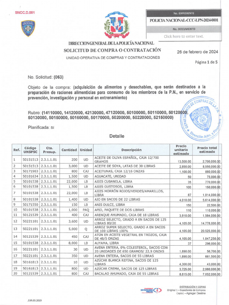 Do1 - Cdoc - 3129627 - Solicitud 63 LPN-2024-0001 | PDF