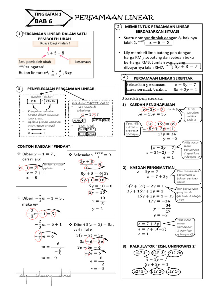 Nota Full MATEMATIK-3 | PDF