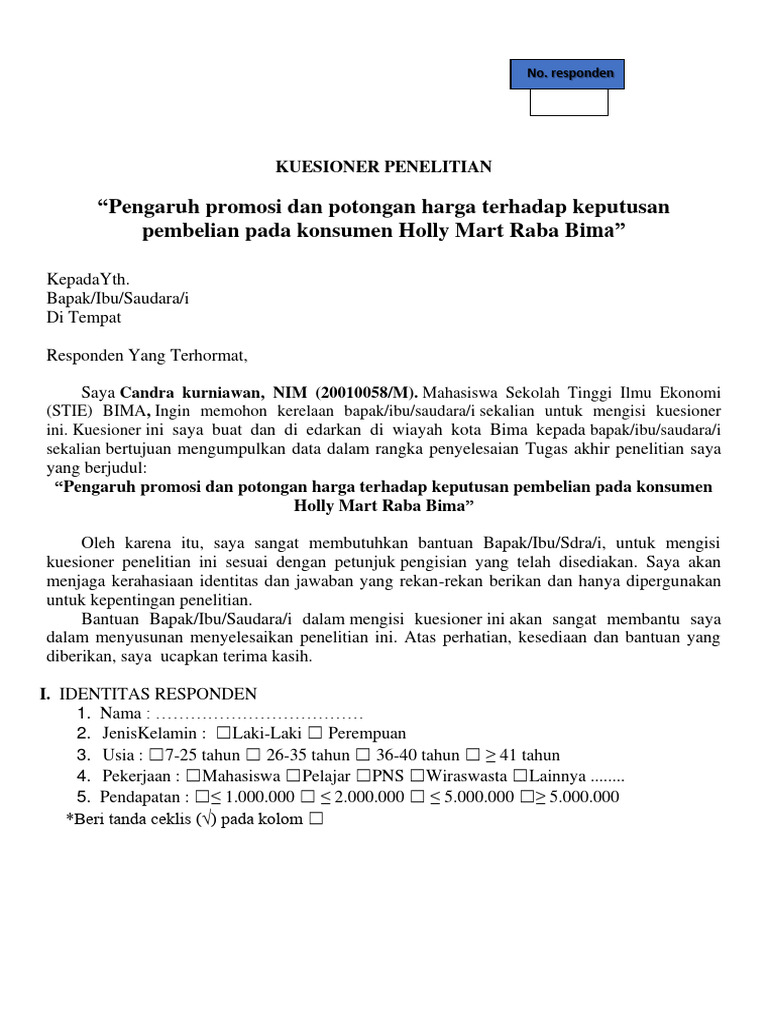 Kuesioner Candra Pdf