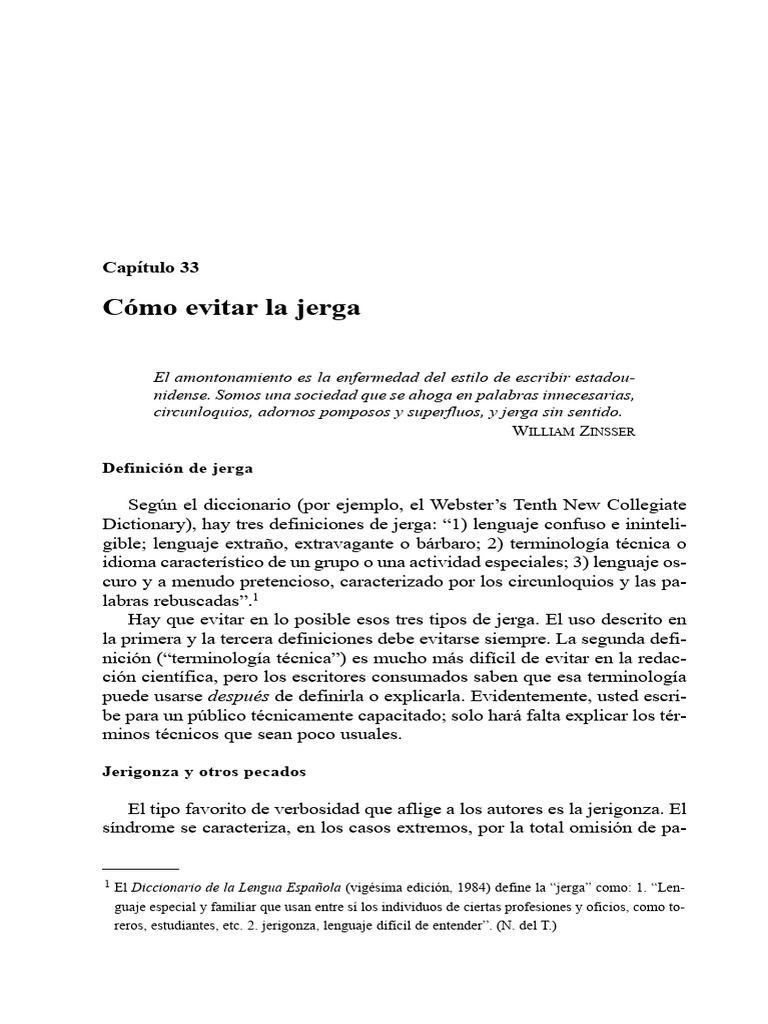 Como Evitar Jerga | PDF
