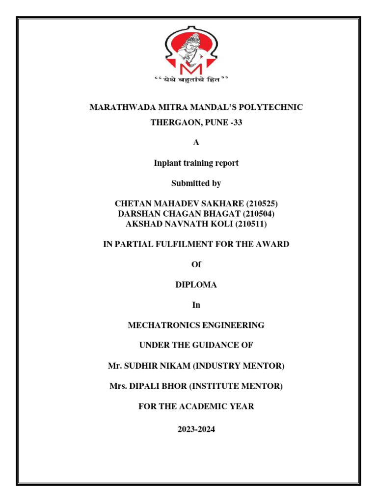 Project Report Contents-1 | PDF | Engineering