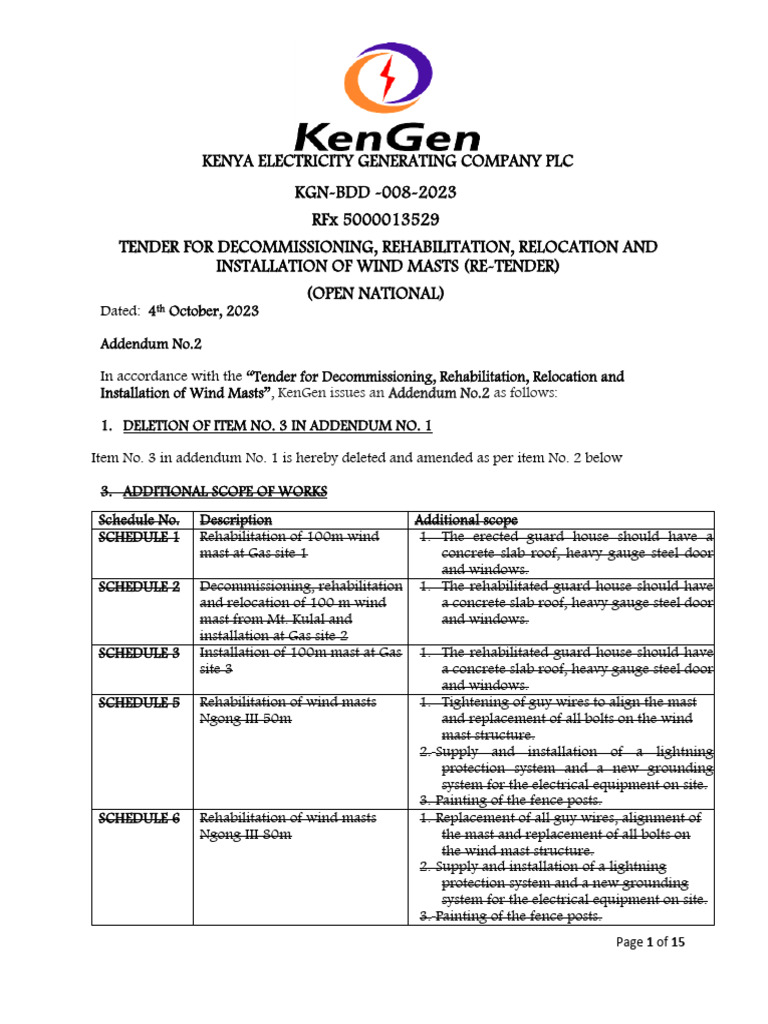 Addendum No 2 KGN-BDD - 008-2023 - 3 | PDF | Computer Network | Usb