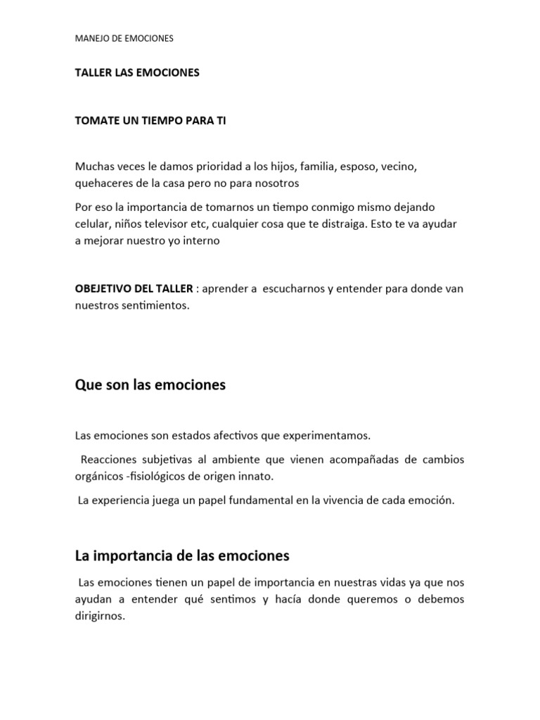 Que Son Las Emociones | PDF | Las emociones | Ansiedad