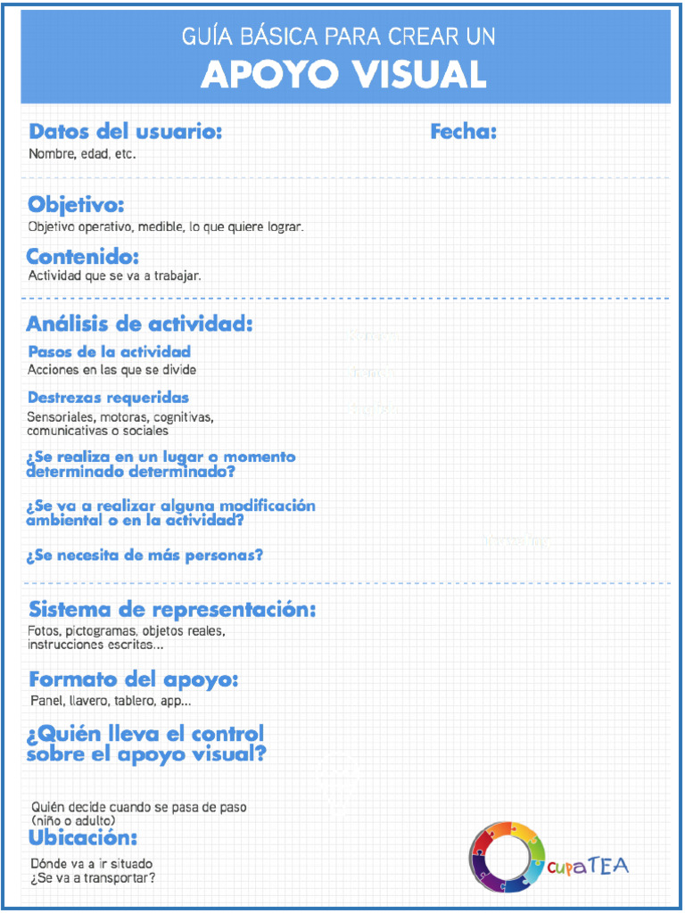 APOYOS VISUALES Guía Apoyos Visuales | PDF