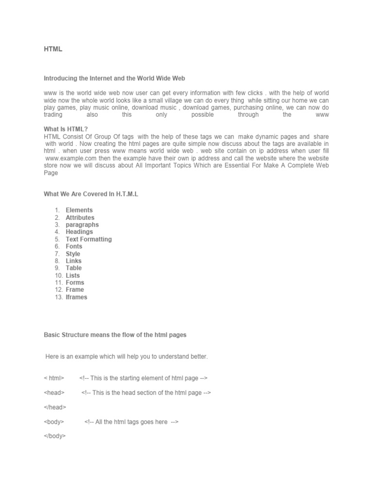 Basic Tag | PDF | Html Element | Hyperlink Basic Tag | PDF | Html Element | Hyperlink