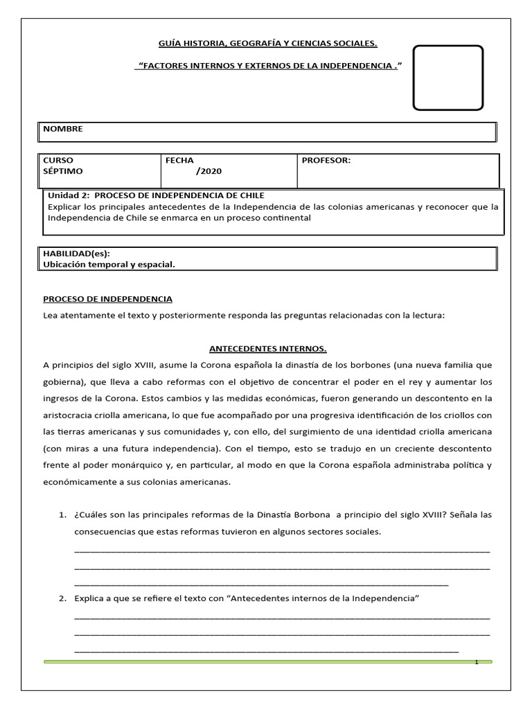 GUIA 1 HISTORIA 7° BASICO | PDF | Imperio español | España