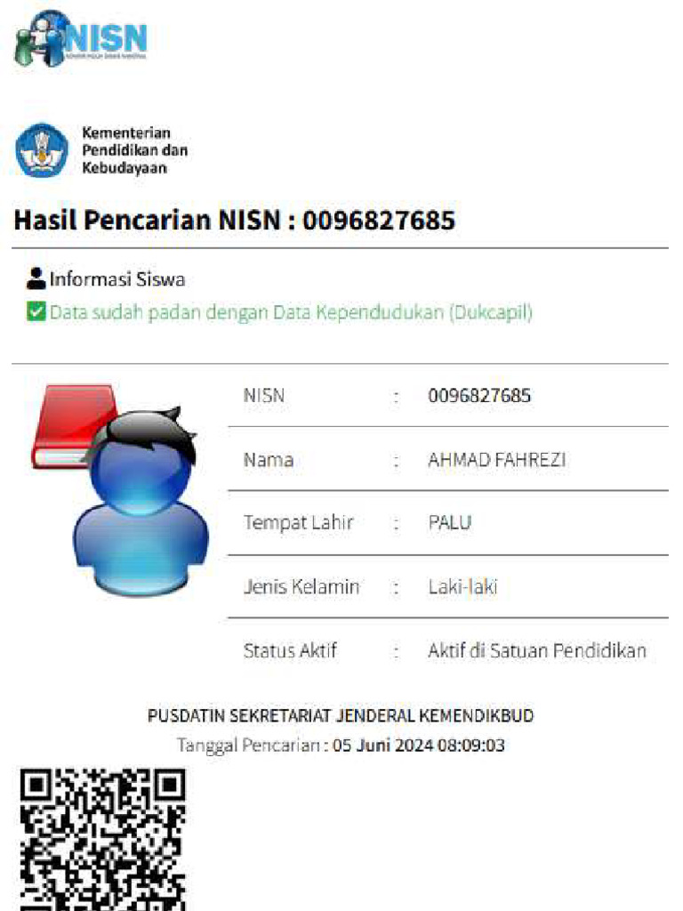 Nisn Ahmad Fahrezi | PDF