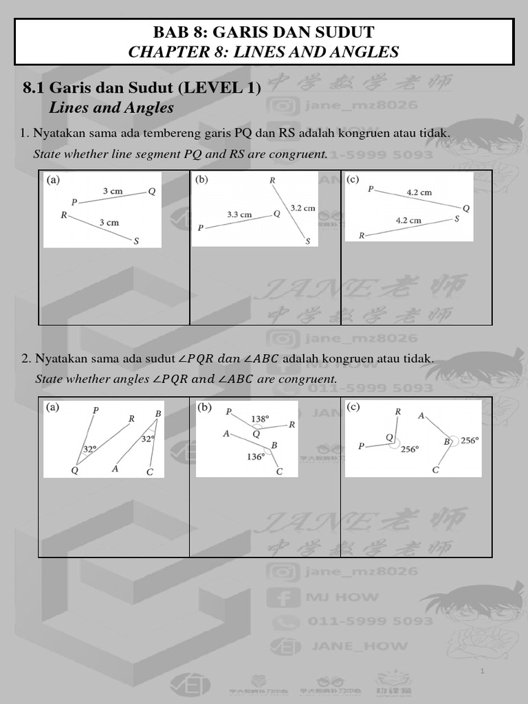 Chapter 8 Lines and Angles 正课 | PDF