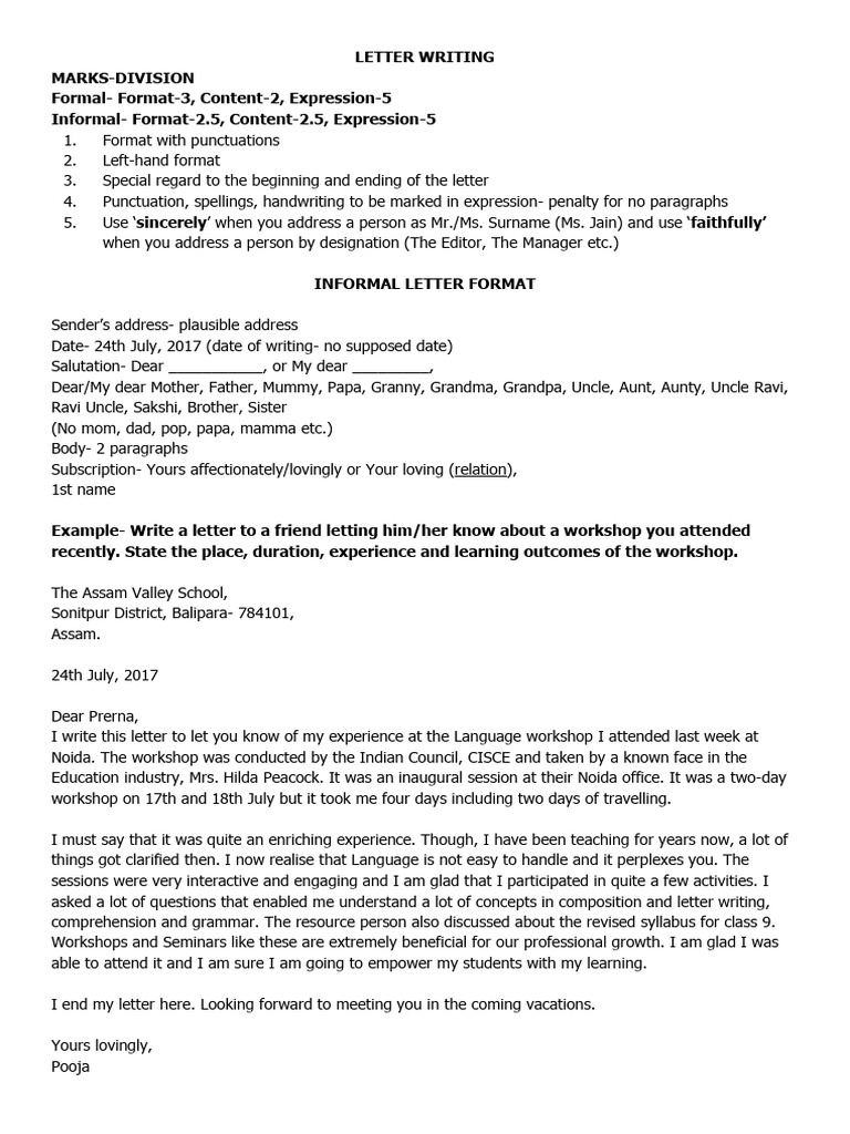 LETTER WRITING | PDF