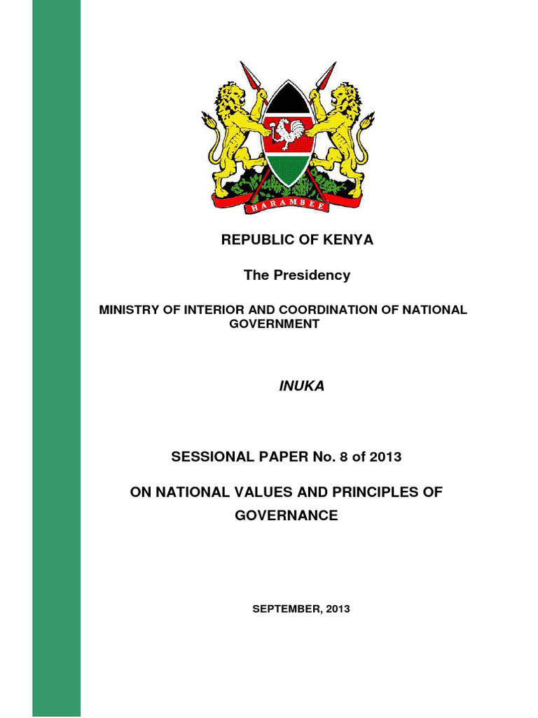 National Values and Governance Principles | PDF | Governance | Policy