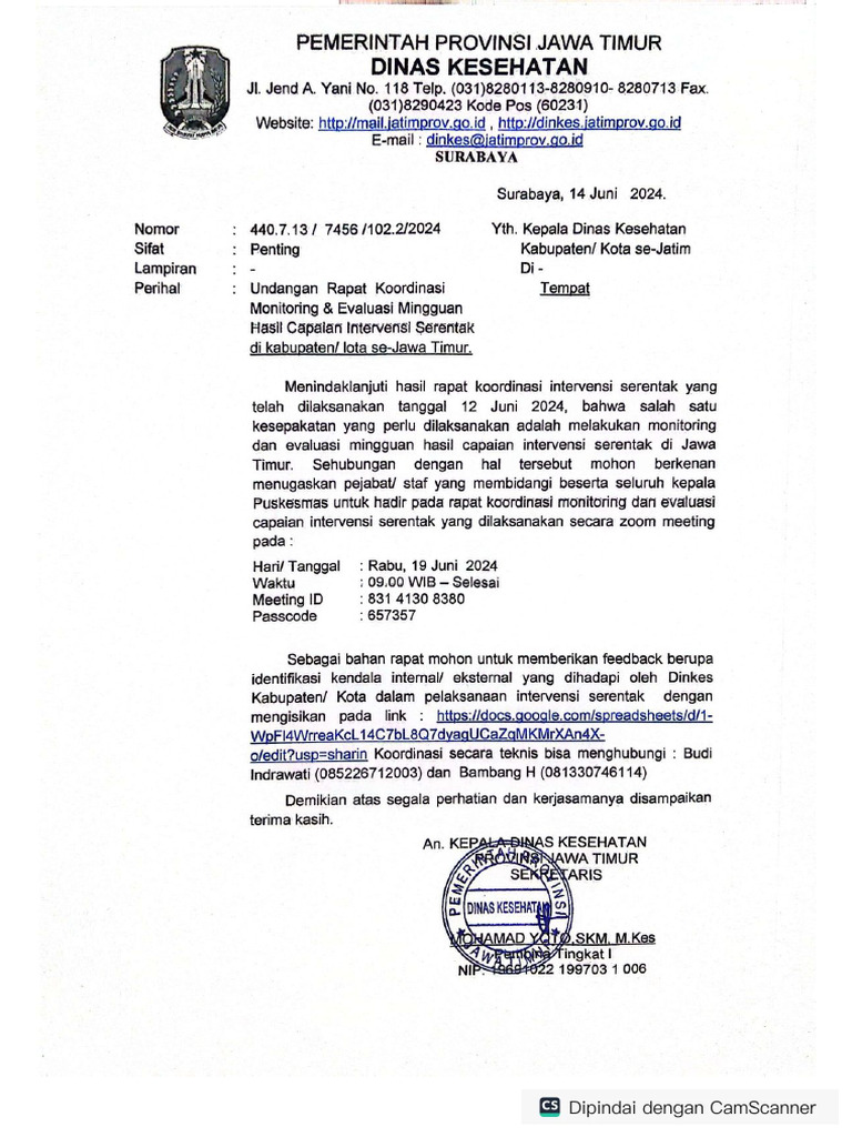 Undangan Rakor Monitoring Dan Evaluasi Mingguan Hasil Capaian ... Undangan Rakor Monitoring Dan Evaluasi Mingguan Hasil Capaian ...