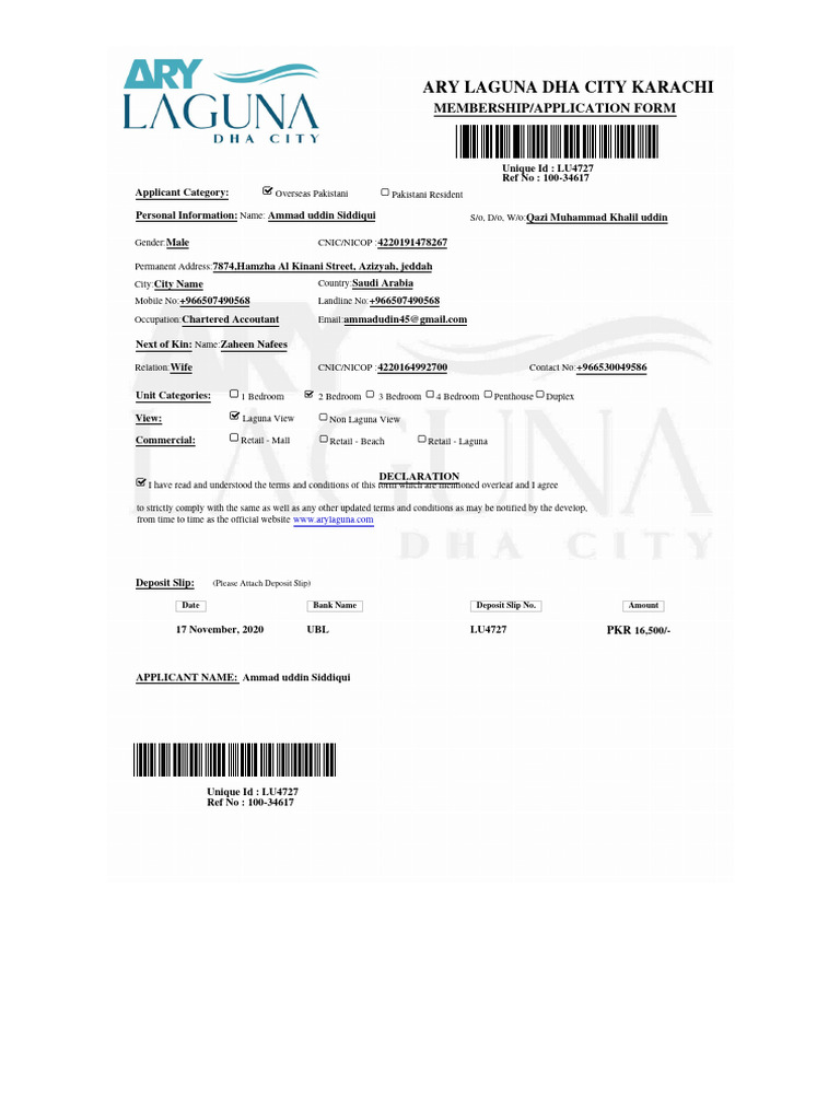 Ary Laguna Form | PDF | Credit Card | Debit Card