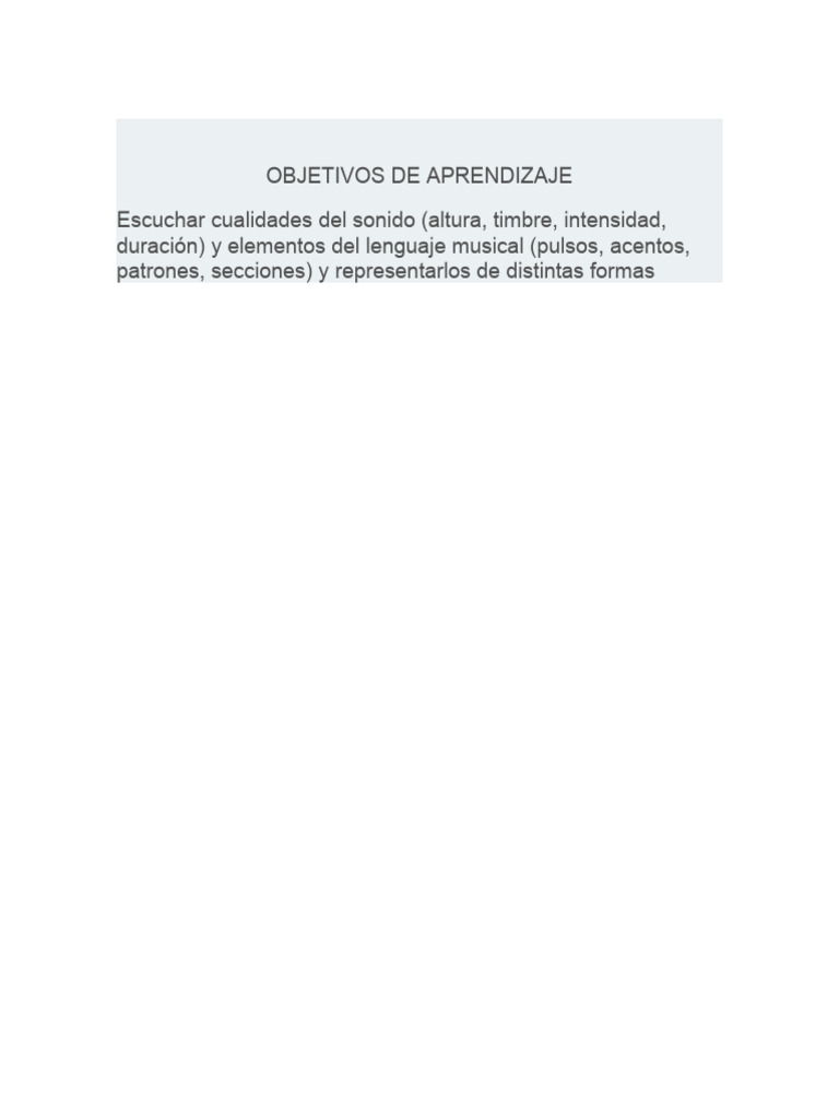Objetivos de Aprendizaje | PDF