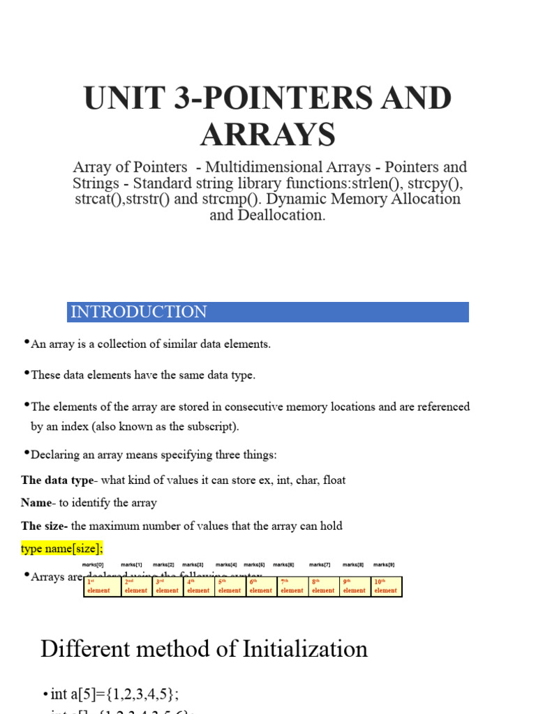 Unit 3 | PDF | Pointer (Computer Programming) | Software Engineering