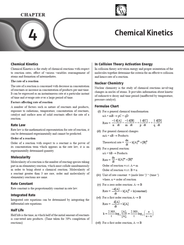 Understanding Chemical Kinetics Basics | PDF | Reaction Rate | Chemical ...
