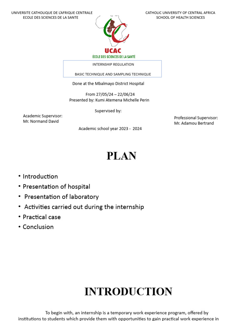 Internship Report: Mbalmayo Hospital | PDF | Medical Specialties ...