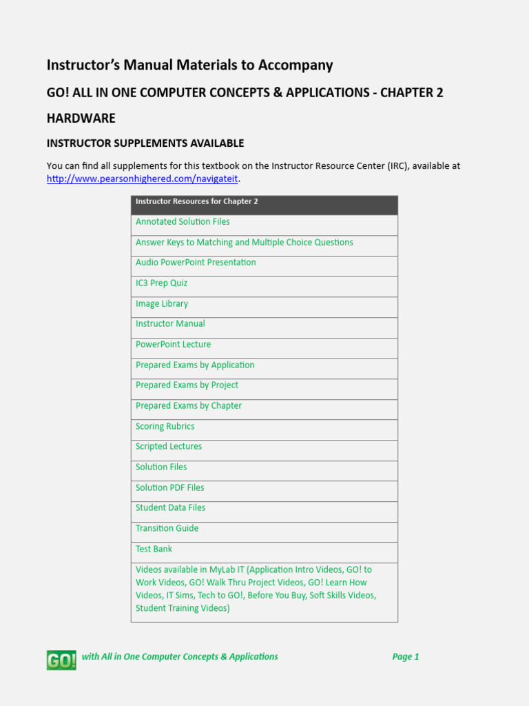 AIO 02 Instructor Manual | PDF | Central Processing Unit | Computer Data Storage