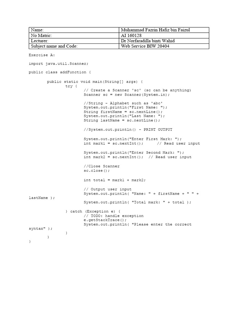 Lab1 WebService AI160128 | PDF | Software Engineering | Object Oriented Programming