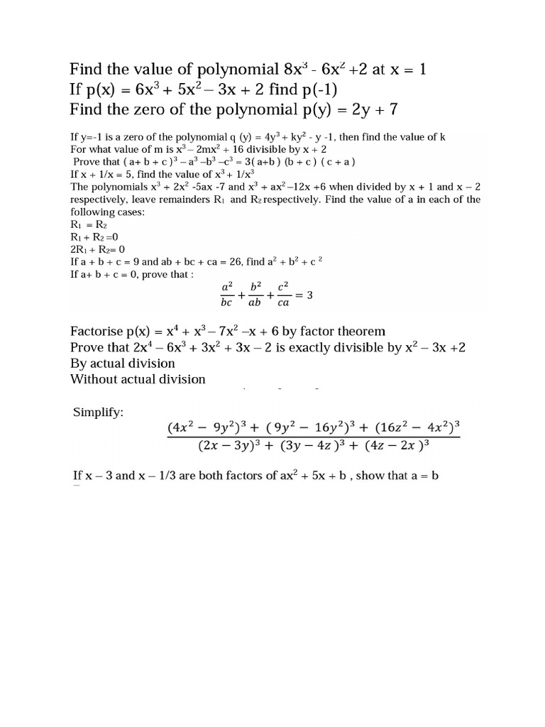 Polynomials | PDF