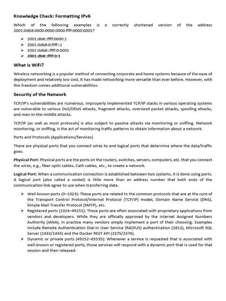 CC (All in One) - 43 | PDF | Port (Computer Networking) | Computer Network