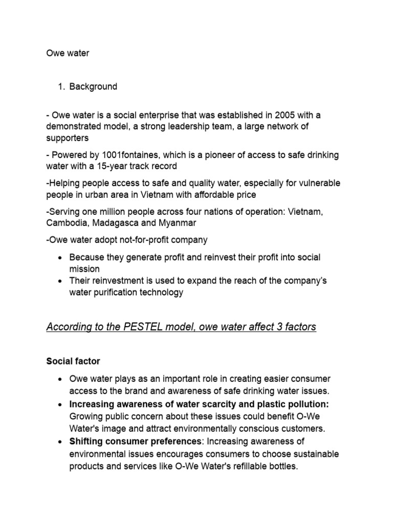 owe water | PDF | Drinking Water | Water