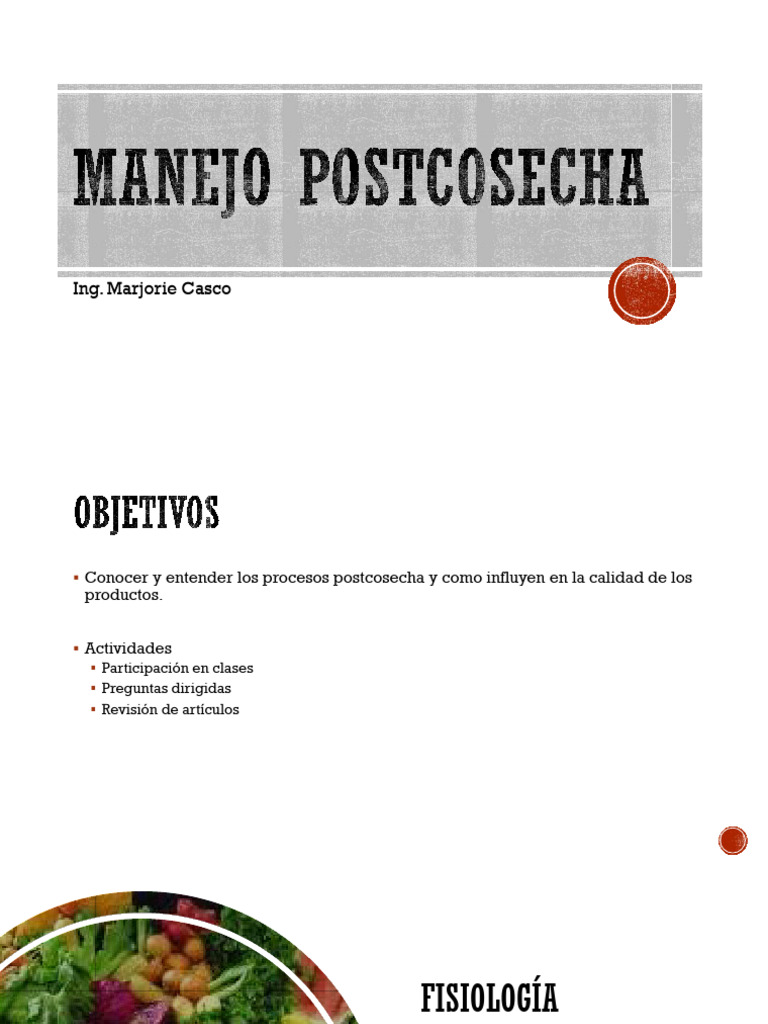Manejo Poscosecha | PDF | Fruta | Agua